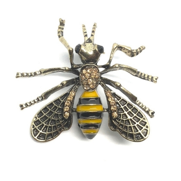 Fashion Jewelry | Jewelry | Crystal Enamel Bee Wasp Insect Brooch Pin ...